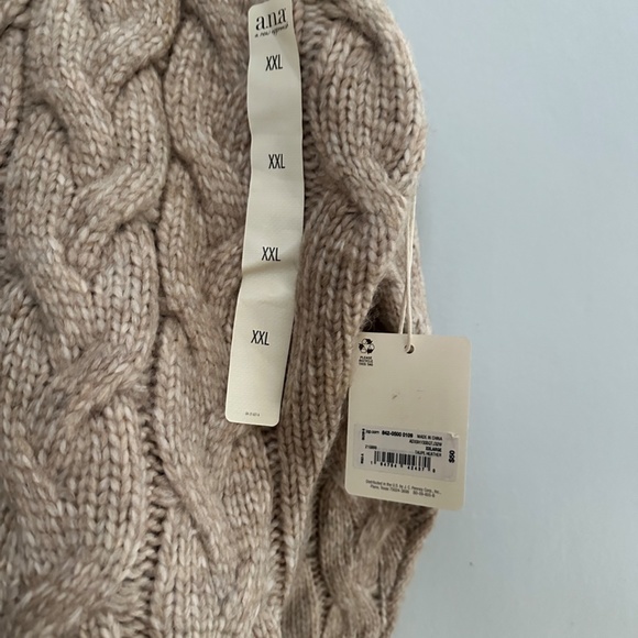 a.n.a | Sweaters | Ana Plus Size Turtle Neck Brown Cable Knit Sweater ...